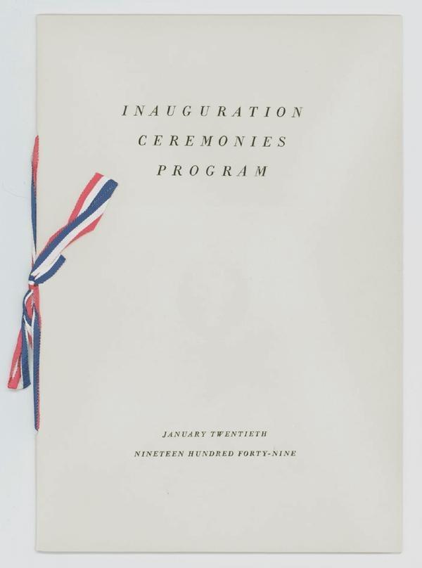 Harry S. Truman Inauguration Ceremonies Program & Invitation